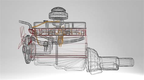 I6 Engine Low Poly 3d Model 15 Obj Fbx Blend Free3d