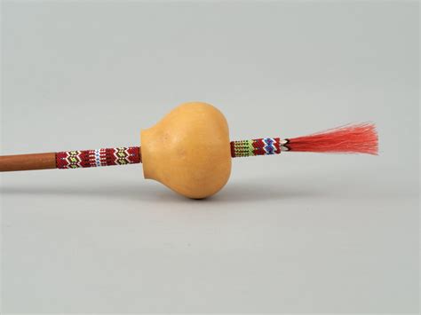 Gourd Rattle With Beaded Handle Barry Belindo Gilcrease Museum