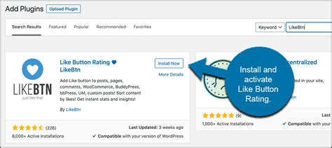 how to add a like button to wordpress with likebtn greengeeks