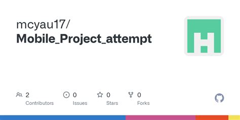 Github Mcyau Mobile Project Attempt