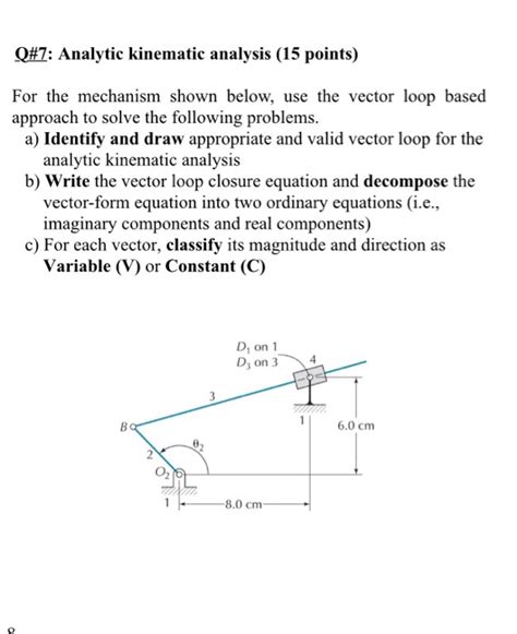 Solved Q7 Analytic Kinematic Analysis 15 Points For The
