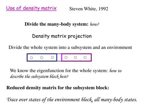 Ppt Density Matrix Renormalization Group Method Powerpoint