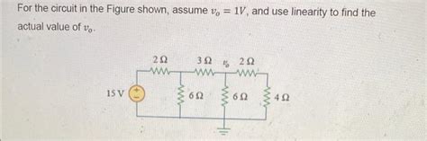 solved for the circuit in the figure shown assume v 1v