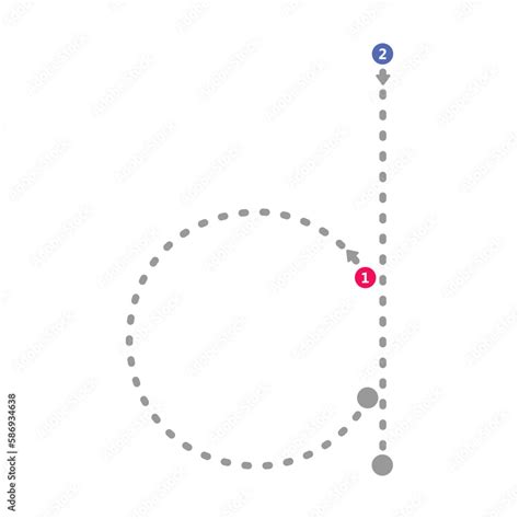 Tracing Alphabet Letter D Lowercase Prewriting Dotted Line Element For Kindergarten And