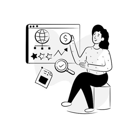 Premium Vector Online Data Hand Drawn Illustration Of Website Analytics