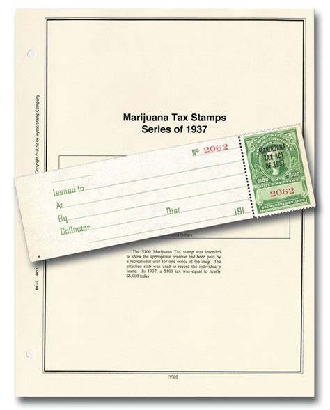 Marihuana Tax Act Of 1937 Mystic Stamp Discovery Center
