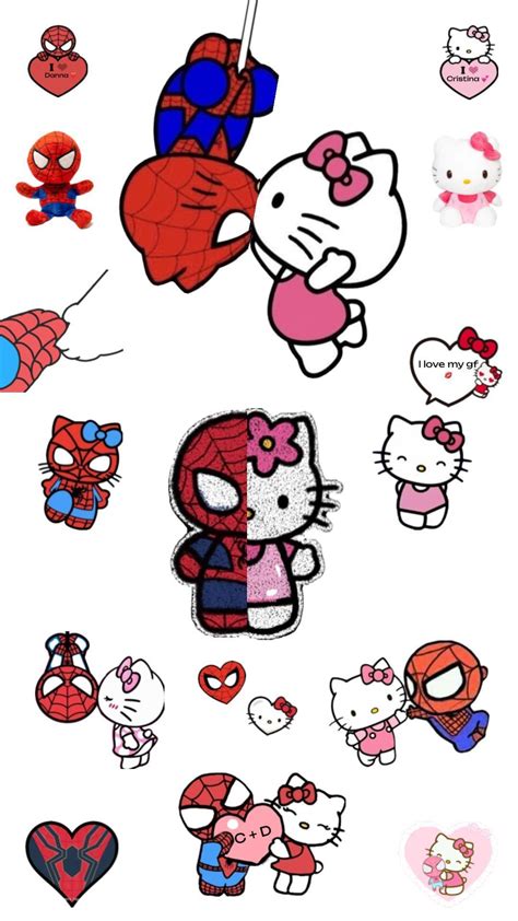 Spider Man And Hello Kitty Wallpaper In 2023 Hello Kitty Wallpaper Hello Kitty Art Hello
