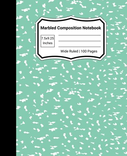 Marbled Composition Notebook Marble Blank Ruled Lined Composition