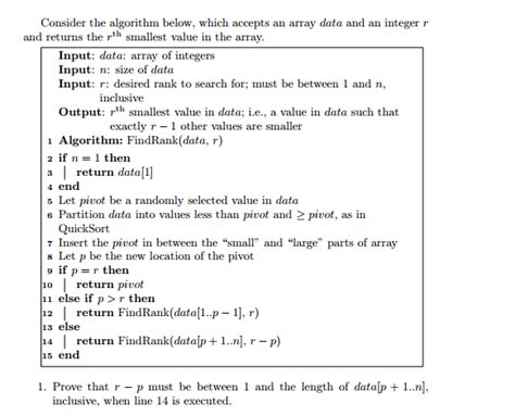 Solved Consider The Algorithm Below Which Accepts An Array Chegg