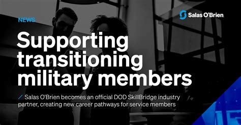 Salas O Brien Partners With Dod Skillbridge To Strengthen Military Career Pathways Salas O Brien