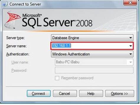 Microsoft Technology Connect SQL Server By Using IP Address