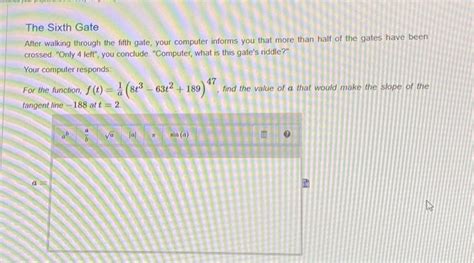Solved The Sixth Gate After Walking Through The Fifth Gate