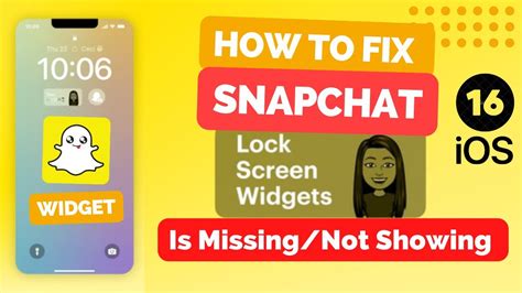 How To Fix Snapchat Lock Screen Widgets is Missing/Not Showing at Your Lock Screen (iOS 16 ...