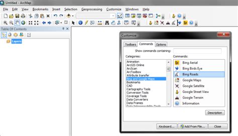 Arcgis Desktop Tutorial On Customizing Arcmap Toolbars And Keyboard