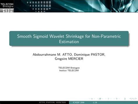 Smooth Sigmoid Wavelet Shrinkage For Non Parametric Estimation