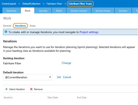Define Iteration Paths And Configure Team Iterations Azure Boards