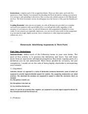 Understanding Arguments And Inferences In Homework Assignments Course Hero