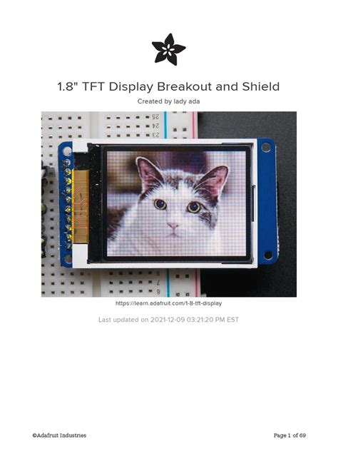 1 8 Tft Display Pdf Arduino Raspberry Pi