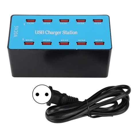 Wlxa B Ports Usb Charger Station W Multiport Smart Usb Fast Charging Hub V Eu Plug