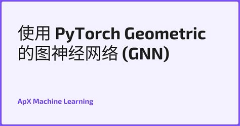 使用 Pytorch Geometric 的图神经网络 Gnn