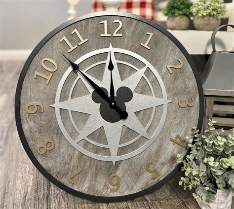 Nautical Compass Clock Etsy