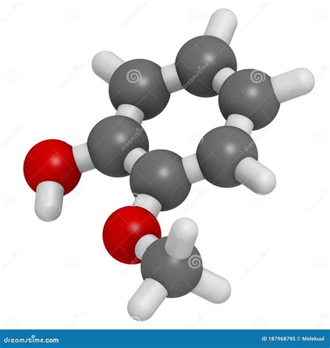 Guaiacol Molecular Structure 3d Model Molecule Phenolic Compound