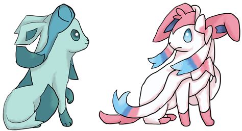 Glaceon And Sylveon By Cinnamon Quails On Deviantart
