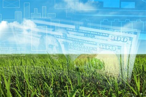 Premium Photo Multiple Exposure Of Cadastral Map Money And Green Field