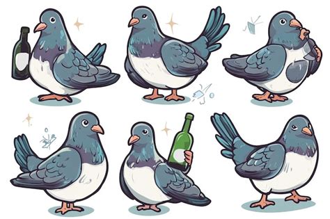stickers multiple poses expressions premium ai generated vector