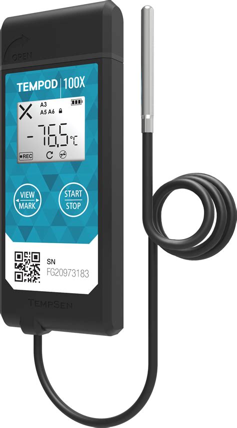 TempSen Tempod 100X Dry Ice Temperature Data Logger With External Probe Loggershop