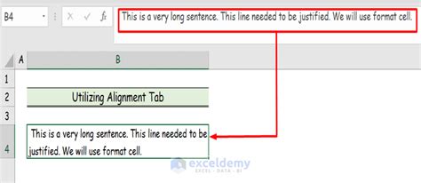 how to justify text in excel 3 easy ways exceldemy