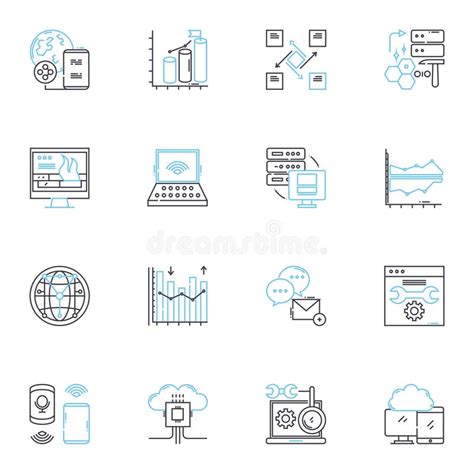 Data Backup Linear Icons Set Recovery Restore Archive Protect Disaster Off Site Cloud