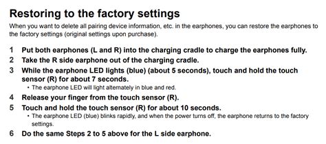 Technics EAH AZ Manual Pairing Charging Instructions