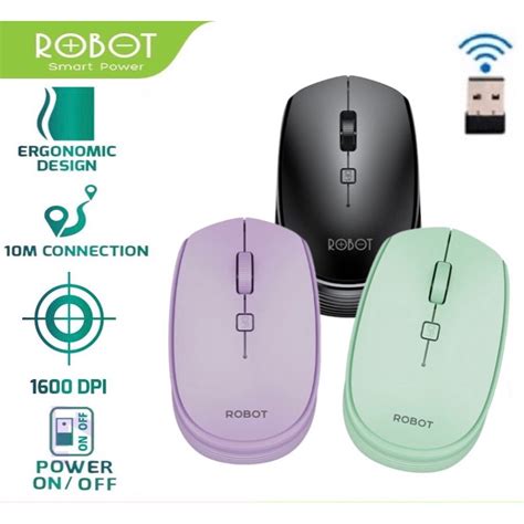 Jual Mouse Wireless Robot M220 M205 2 4ghz Optical 1600dpi Receiver Usb Original Robot