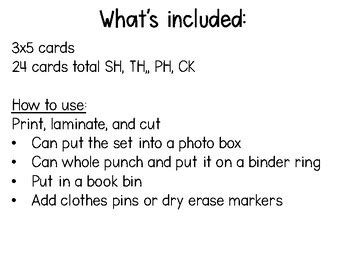 Ending Digraph Matching Clip Center CH SH TH PH CK By Create For Kiddos