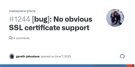 Bug No Obvious Ssl Certificate Support · Issue 1244 · Makeplaneplane · Github