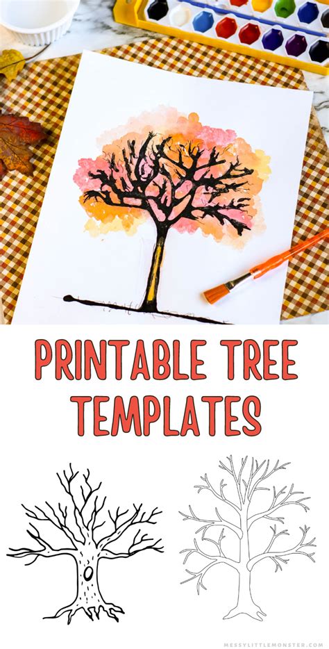 Printable Tree Templates And A Fun Tree Craft Messy Babe Monster