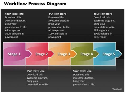 Business Powerpoint Templates Workflow Process Diagram Consists Of 5 Stages Sales Ppt Slides