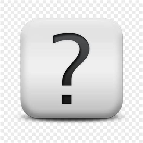 Black White Square Question Mark Button Icon PNG Citypng