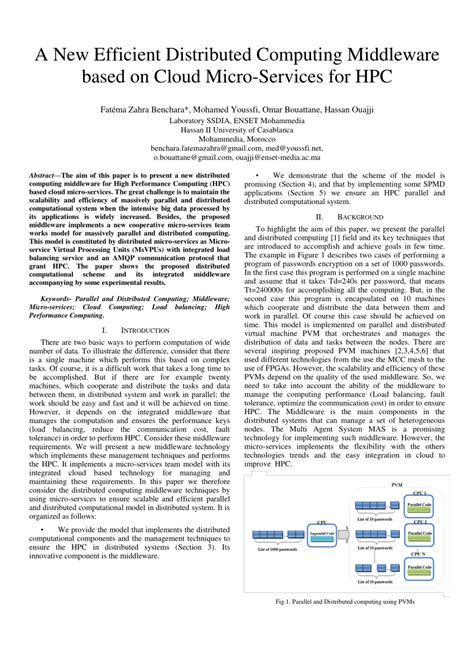 Pdf A New Efficient Distributed Computing Middleware Based On Cloud