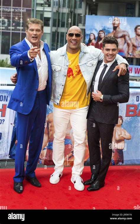 Berlin Germany 30th May 2017 David Hasselhoff Dwayne Johnson And
