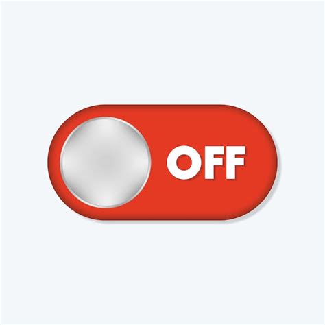 Premium Vector Slider Toggle Switch Off Button Realistic 3d Red Color