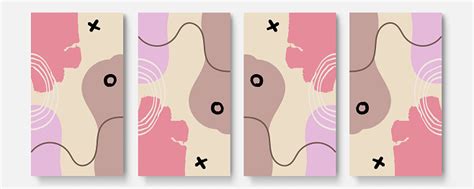 소셜 미디어 스토리 및 포스트 템플릿 벡터 세트입니다 추상 모양은 텍스트 또는 이미지에 대한 꽃과 복사 공간으로 배경을 다룹니다 벡터 일러스트레이션 0명에 대한 스톡 벡터