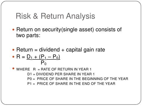 risk and return analysis