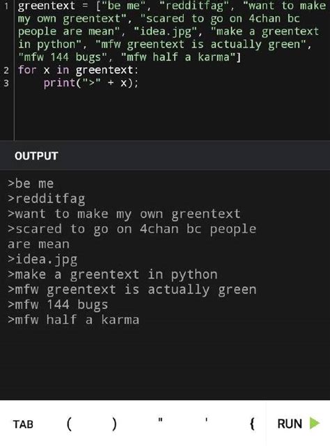 anon knows python r greentext