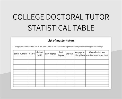 Free Tutor Templates For Google Sheets And Microsoft Excel Slidesdocs