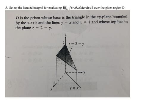 solved 5 set up the iterated integral for evaluating sss