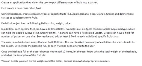 Solved Create An Application That Allows The User To Put