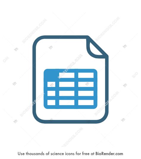 Free Spreadsheet Symbol Icons Symbols And Images Biorender
