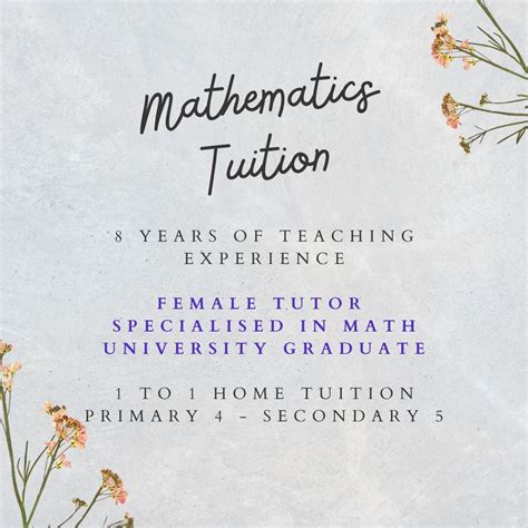 Maths Tuition Learning And Enrichment Enrichment And Tuition On Carousell